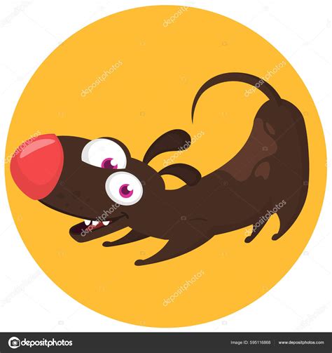 Cute Cartoon Funny Dog Stretching Vector Illustration Isolated Vector