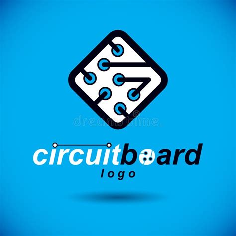 Vector Technology Cpu Design With Square Microprocessor Scheme Stock