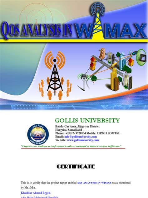 Mini Project Qos Analysis Of Wimax Pdf Wi Max Orthogonal