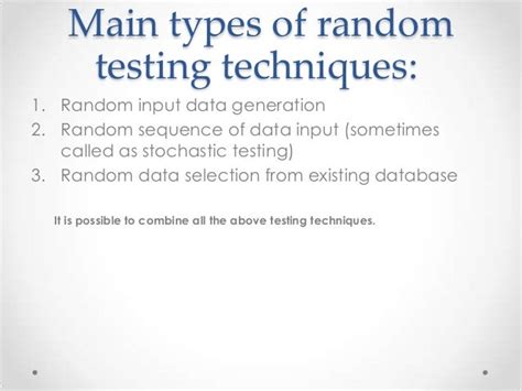 random testing