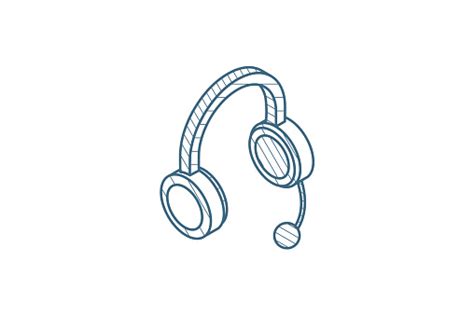 기술 지원 헤드폰 마이크 연산자 등대 아이콘 3d 라인 아트 기술 드로잉 편집 가능한 스트로크 벡터 3차원 형태에 대한 스톡 벡터 아트 및 기타 이미지 Istock