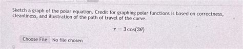 Solved Sketch A Graph Of The Polar Equation Credit For Chegg