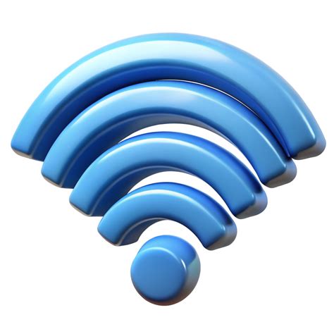 3d Render Of A Blue Wifi Symbol Wireless 54809844 Png