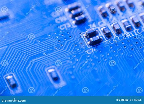 Computer Microchips And Processors On Electronic Circuit Board Computer Hardware Technology