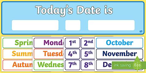 Todays Date Display Pack Twinkl Resources