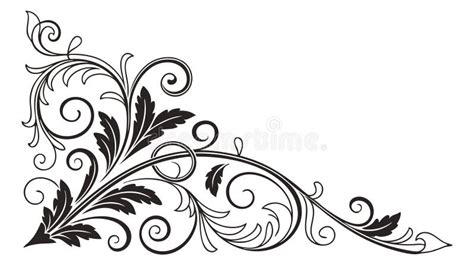 Ornate Floral Corner Decorative Element Vector Design Generative Ai Stock Vector Illustration