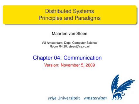 PDF Distributed Systems Principles And Paradigmsuet Vnu Edu Vn Chauttm Ds Slides Slides
