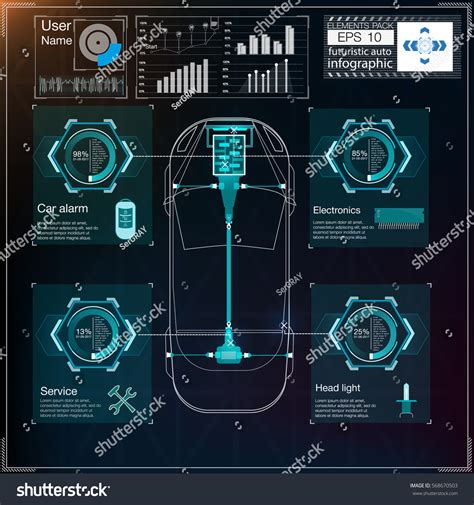 Futuristic User Interface Hud Ui Abstract Stock Vector Royalty Free