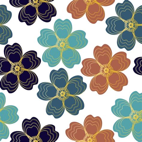 Premium Vector Floral Seamless Texture With Flowers