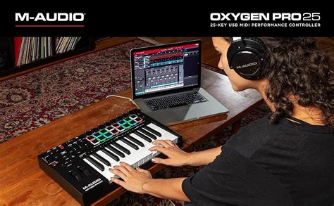 M Audio Oxygen Pro 25 25 Key Usb Midi Keyboard Controller With Beat Pads Midi Assignable