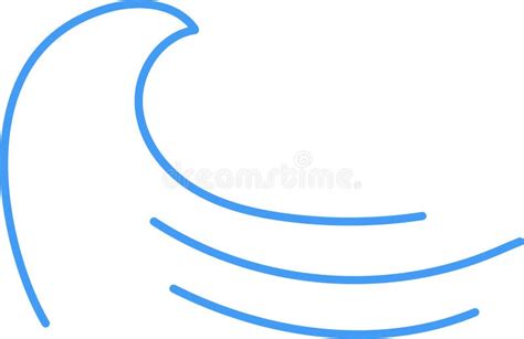 Water Wave Sea Wave Wavy Line Set Line Water Waves Icon Sign Vector Zigzag Line Stock