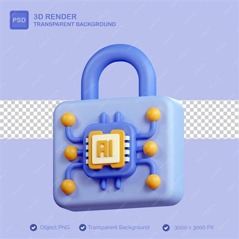 Premium Psd Smart Padlock 3d Illustration