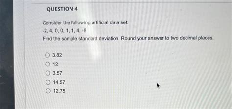 solved consider the following artificial data set