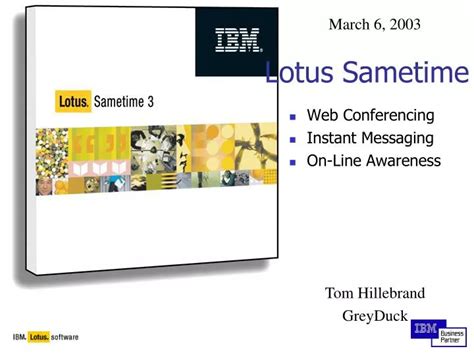 Ppt Lotus Sametime Powerpoint Presentation Free Download Id667004