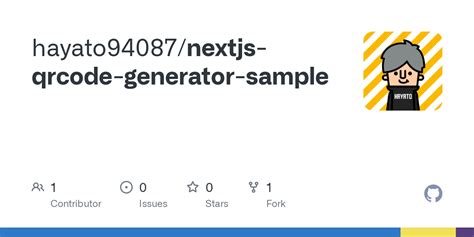 GitHub Hayato Nextjs Qrcode Generator Sample