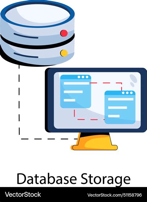 Database Storage Royalty Free Vector Image Vectorstock