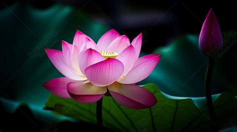 아름다운 분홍색 연꽃이 생기 넘치는 녹색 잎으로 피어납니다 디자인을 위한 궁극적인 배경 녹색 연꽃 배경 아름다운 연꽃