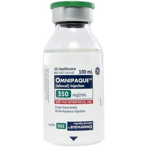 Omnipaque 300 Mg Iohexol Mgl Intravenous Solution Exporter Omnipaque Bulk Cargo Supplier