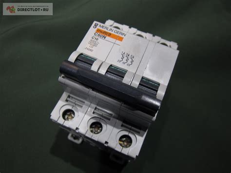 Автоматический выключатель трехполюсный 3P 10А тип C Merlin Gerin C60N ...
