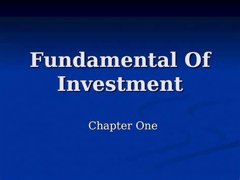 PPT Fundamental Of Investment Chapter One A Brief History Of Risk