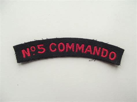 British Army No 5 Commando Shoulder Title Dbg Militaria