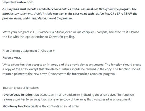 Solved Programming Assignment 7 Chap 9 Pointers Reverse