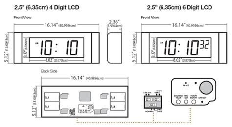 Digital LCD Clocks Specifications