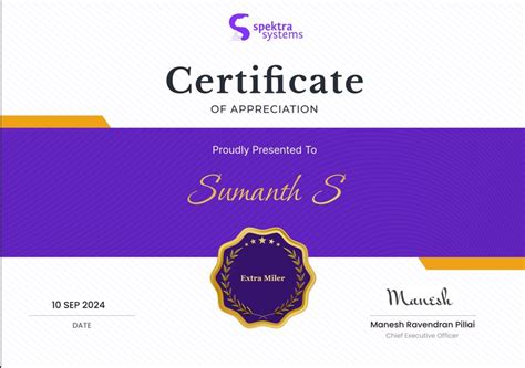 Sumanth Devadiga On Linkedin Thank You Spektra Systems For Supporting