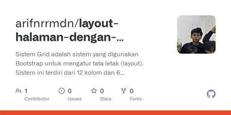 Github Arifnrrmdnlayout Halaman Dengan Bootstrap Sistem Grid Adalah Sistem Yang Digunakan
