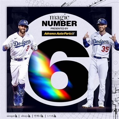 Magic Number 1 R Dodgers