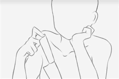 Anime Base Holding Knife Knife Pose Reference Drawing