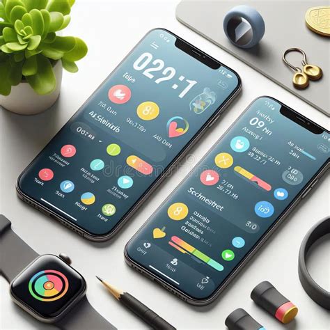 Fitness Tracker App Interface With Daily Activity Tracking Goa Stock Illustration