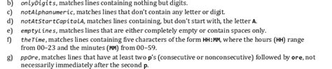 important the regular expressions that you provide