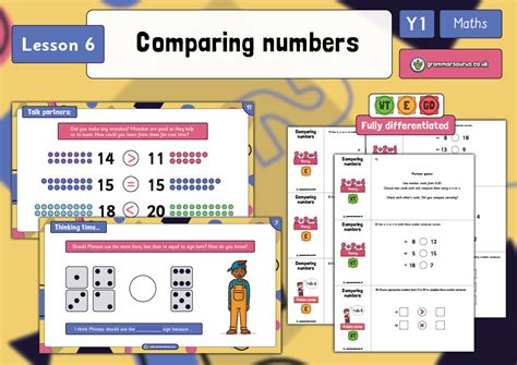 Year 1 Place Value Within 20 Comparing Numbers Lesson 6 Grammarsaurus