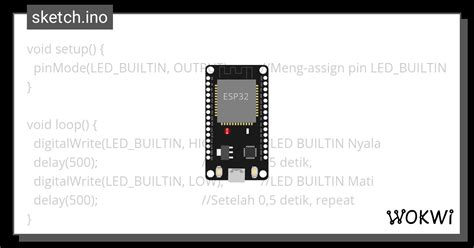 Esp32 Led Builtin Blink Wokwi Esp32 Stm32 Arduino Simulator