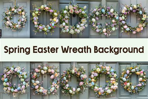 Spring Easter Wreath Background Graphic By Pamilah · Creative Fabrica