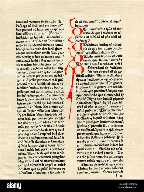 Writing Script Gothic Minuscule Sample Of The Text Printed By Johann Koelhoff Of The Elder