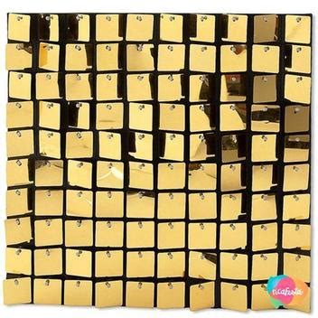 Painel Metalizado Quadrado Mágico Shimmer Wall 30x30cm Dourado Fosca