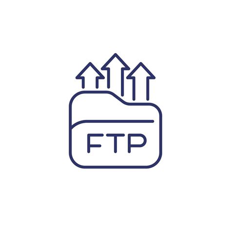 Ftp Line Icon Upload To Server 7169551 Vector Art At Vecteezy