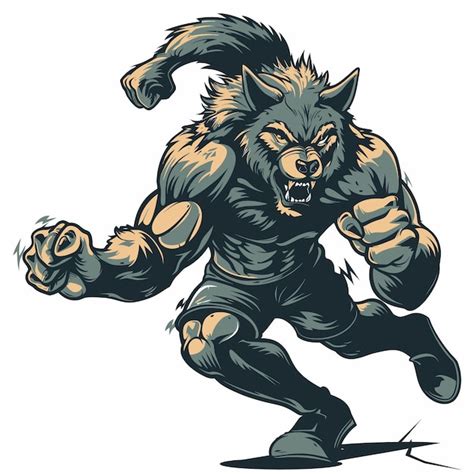 Premium Vector An Illustration Of A Wolf With Sharp Teeth And Teeth Showing A Wolf With Sharp