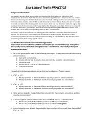 Understanding Sex Linked Traits In Genetics Course Hero