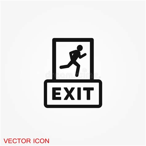 The Exit Icon Logout And Output Outlet Out Symbol Vector Logo Stock Illustration