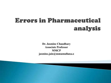 Errors In Pharmaceutical Analysispdf