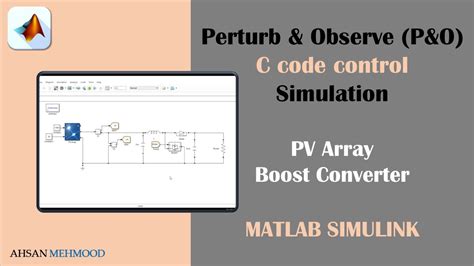 mppt pando c code simulation in matlab perturb and observe method