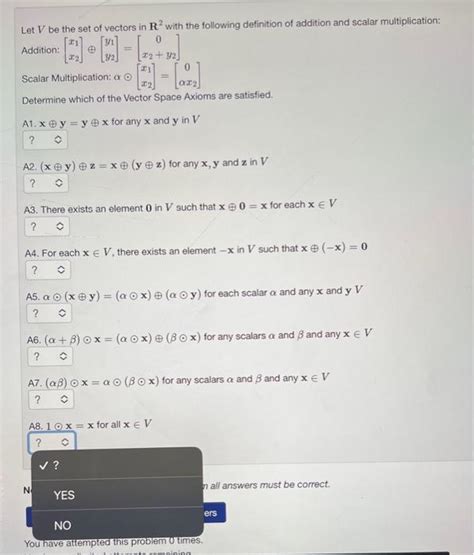 Solved Let V Be The Set Of Vectors In R With The Following Chegg
