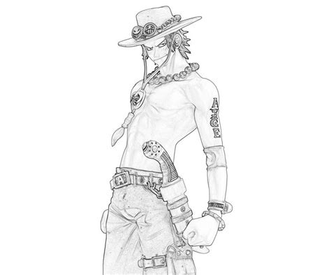 One Piece Portgas D Ace Profil How Coloring