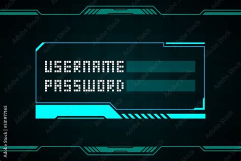เวกเตอร์ Stock Username And Password Abstract Frame Technology