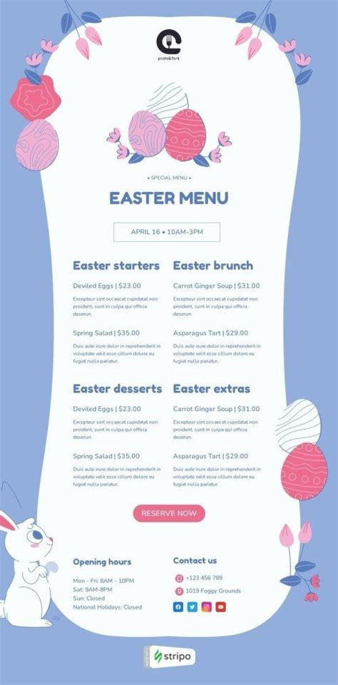 Easter Menu Email Template By Fullname — Stripoemail