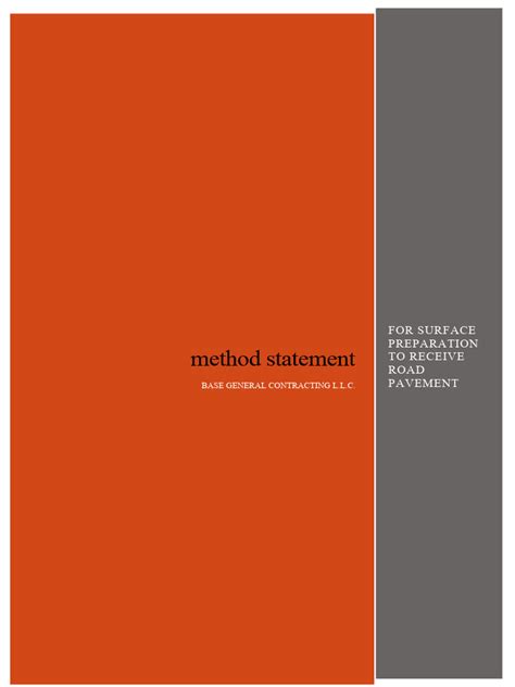 005 Method Statement Surface Preparation Pdf Occupational Safety And Health General