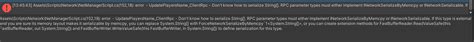 ClientRpc Don T Know How To Serialize String Unity Engine Unity Discussions